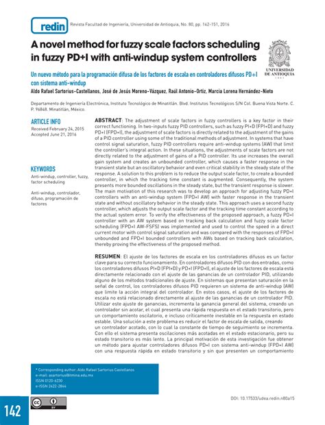 pdf a novel method for fuzzy scale factors scheduling in fuzzy pd i