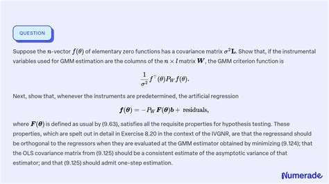 Solved Suppose The N Vector F θ Of Elementary Zero Functions Has A