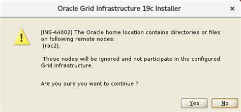 Error Ins 44002 Even If The Location Is Empty — Oracle Mosc