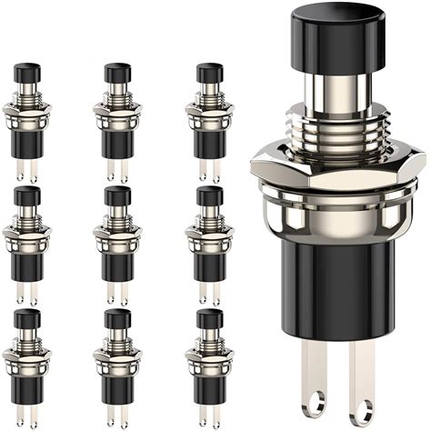 Diyhz Interruptor De Botón Momentáneo 1a 250vac Spst Mini Interruptores De Botón Normalmente