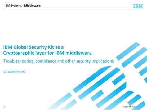Ibm Global Security Kit As A Cryptographic Layer For Ibm Middleware Ppt Operating Systems