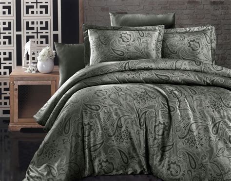 Турецкое постельное белье First Choice Cotton Satin Reagen Dark Green ...