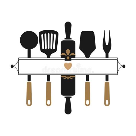 Monogram Kitchen Utensils Kitchen Logo Culinary Logo Silhouette