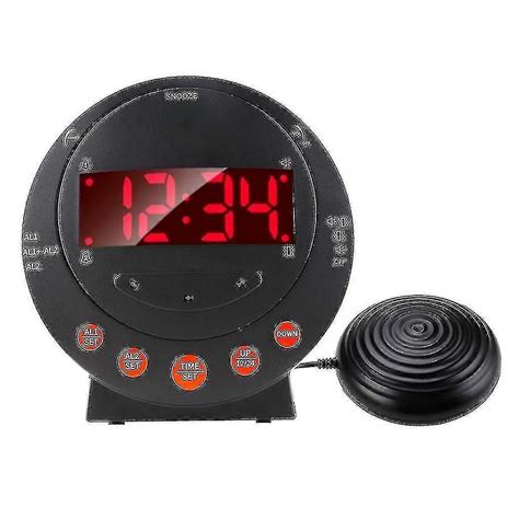 Extra Loud Vibrating Alarm Clock With Bed Shaker For Heavy Sleepers