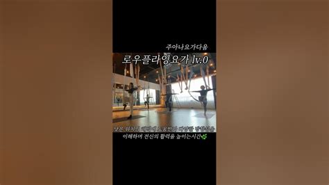 🦋 주아나요가다움 로우플라잉요가 Lv0 수업 현장 낮은 위치의 해먹을 활용해 더 깊이 있는 움직임을 경험하는 시간