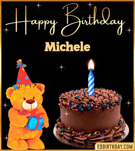 Happy Birthday Michele  🎂 Images Animated Wishes【28 S】