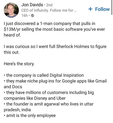 💡an Inspiring Story A Single Indian Developer Named Amit Agarwal From