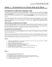 Lab 1 Handout Pdf Zyein University BUS 101 Introduction To