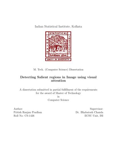 Detecting Salient Regions In Image Using Visual Attention