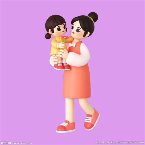 3d亲子人物设计图 动漫人物 动漫动画 设计图库 昵图网