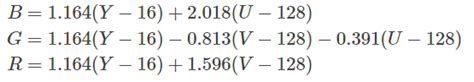 Yuv与rgb格式转换halcon Yuv转rgb Csdn博客