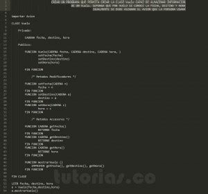 POO Pseudocodigo Clase Vuelo Tutorias Co