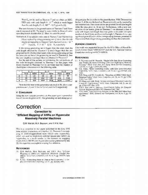 correction to efficient mapping of anns on hypercube massively