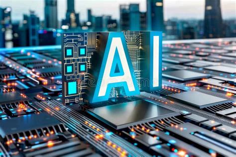 High Tech Ai Data Center With Neon Lights Advanced Artificial Intelligence Infrastructure Stock