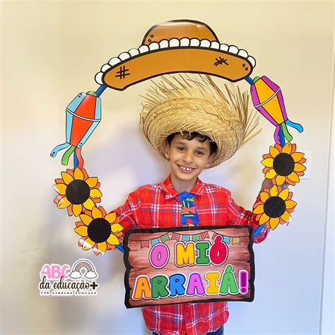 Moldura para Fotos no Bambolê Festa Junina Prof Decorativa Loja