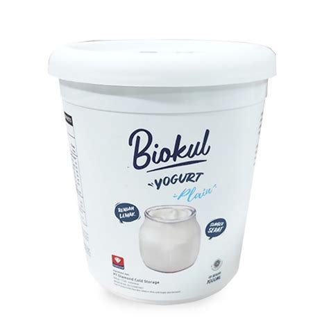 Biokul Stirred Yogurt Plain 1000ml 4carton Tasty Snack Indonesia
