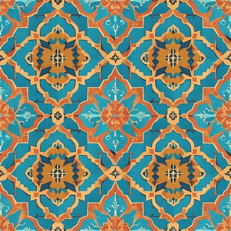 Navy Blue Azulejo Tile Inspired Seamless Pattern Design Playground