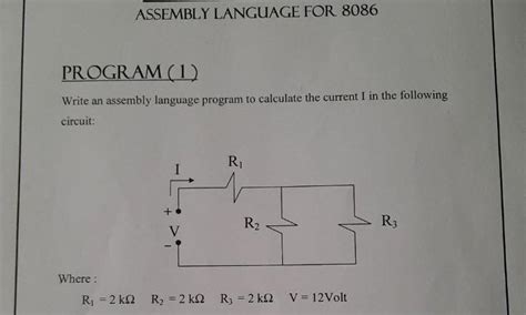 Solved Assembly Language For 8086 Program 1 Write An