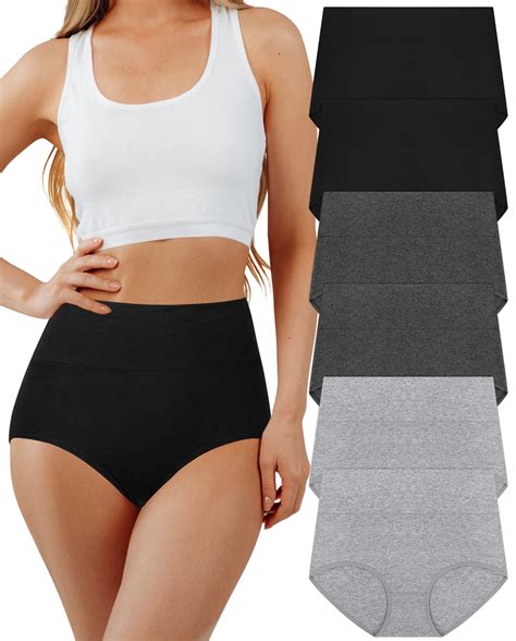 Loritta Womens Underwear Cotton High Waisted Briefs Full Coverage