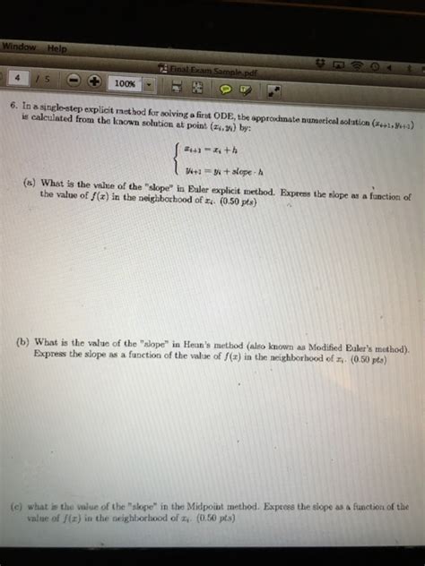 solved in a single step explicit method for solving a first