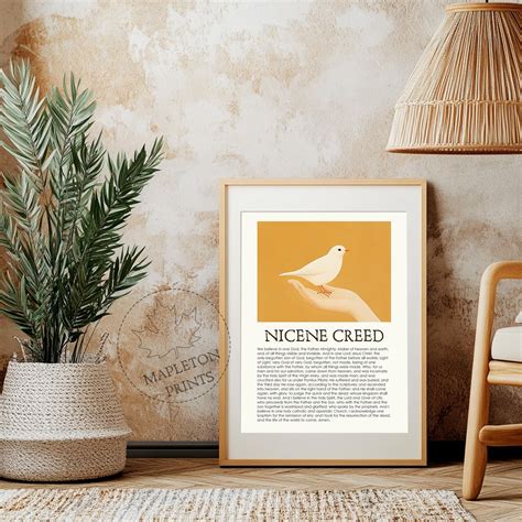 Nicene Creed Christian Wall Art Printable Religious Decor Christian