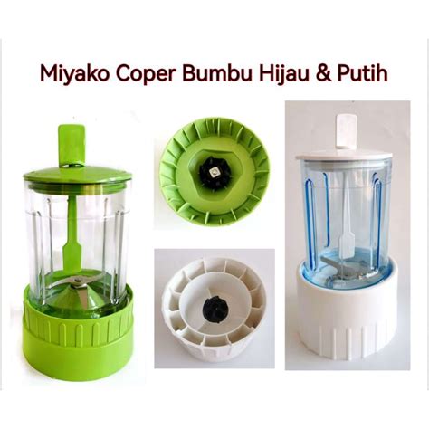 Jual Blender Miyako Universal RRT Coper Bumbu Gelas Saja Putih Hijau
