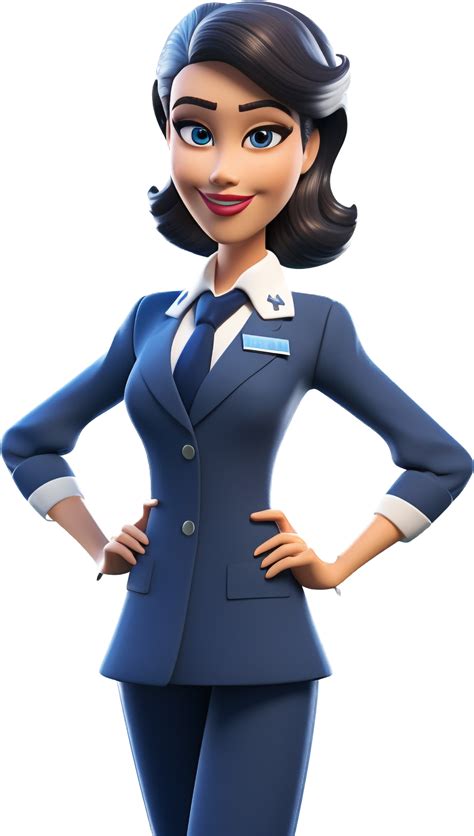 Flight Attendant Png With AI Generated 33302698 PNG