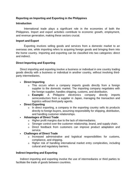 import export pdf exports taxes