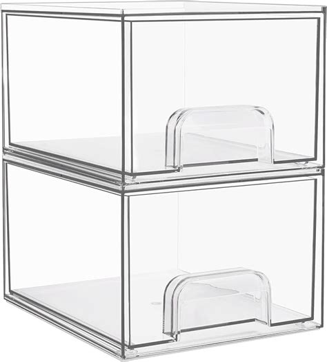 Vtopmart 2 Stück Schubladen Organizer Transparent Badezimmer Organizer
