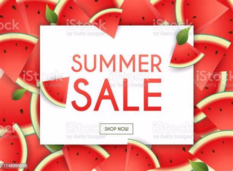 여름 세일 배너입니다 포스터 전단지 벡터 배경에서 박의 조각 3차원 형태에 대한 스톡 벡터 아트 및 기타 이미지 3차원 형태 개념 개성 개념 Istock