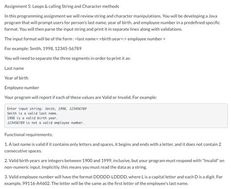 Solved Assignment 5 Loops And Calling String And Character