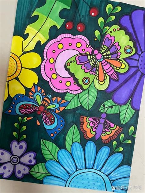 花园儿童画范画 儿童画图片大全