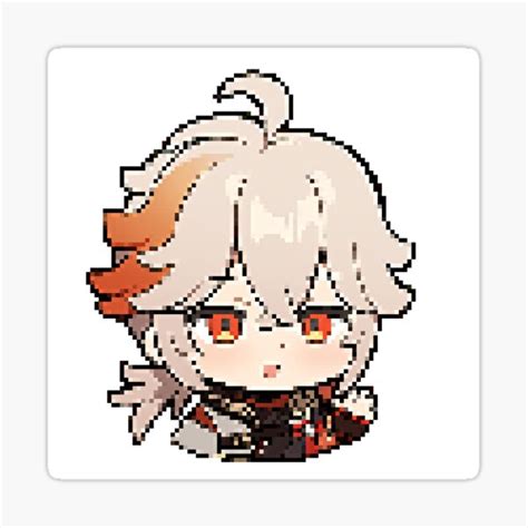 Genshin Impact Kazuha Waving Emote Sticker For Sale By Deadmoonelf