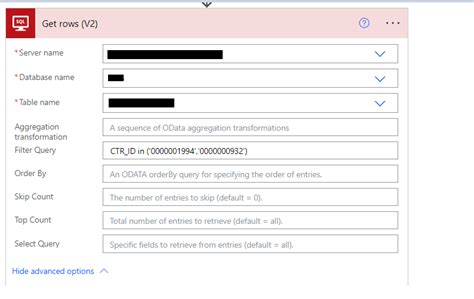 Filter Sql Table With Odata By A List Of Comma Sep Power Platform