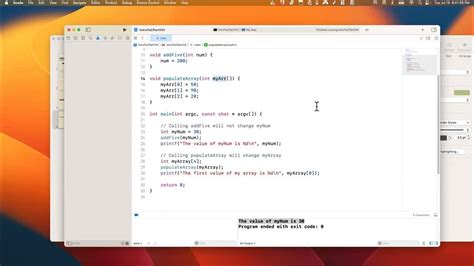 intro to c programming part viii passing arrays to functions youtube