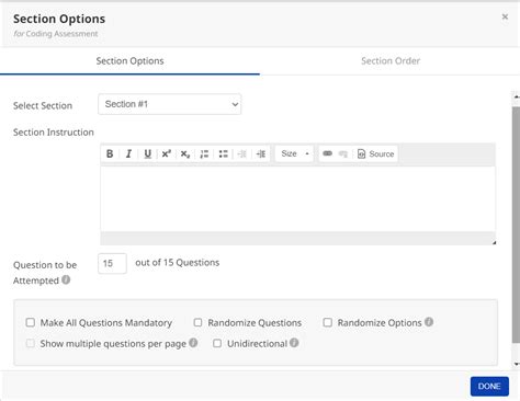 Managing Assessment Settings
