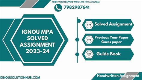 ignou mpa solved assignment 2023 24 ignou solved assignment
