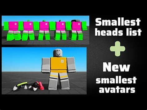 Roblox Smallest Heads New Smallest Avatars YouTube