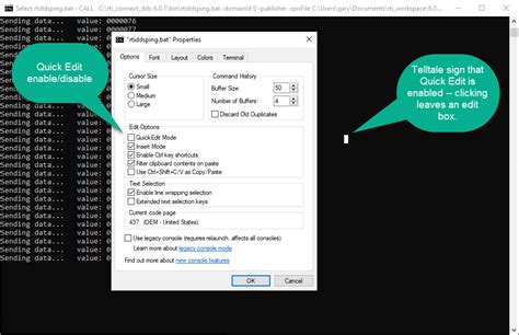 Windows Console Seems To Freeze Dds Application When Clicked Data Distribution Service Dds