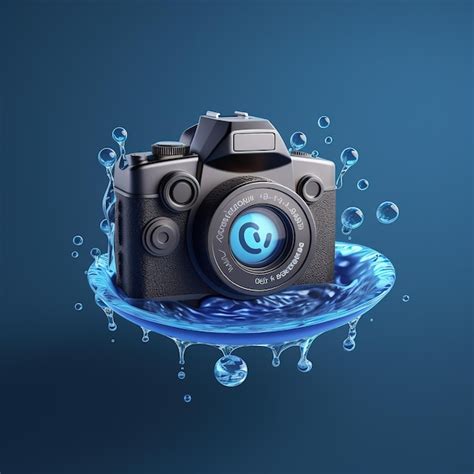 Premium Ai Image A Camera With The Word Lens On It Is In The Water
