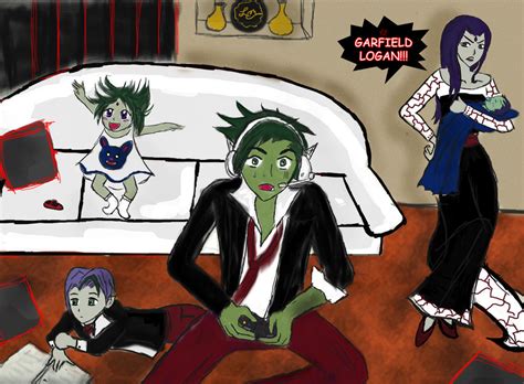 Beastboy And Raven By Lesliemint On Deviantart