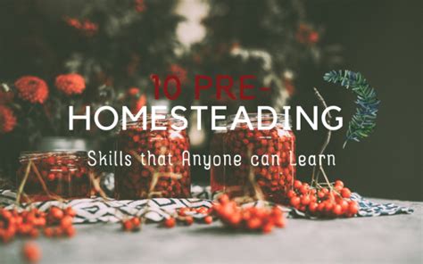 Pre Homesteading Skills Anyone Can Learn The Homesteading Survivalist