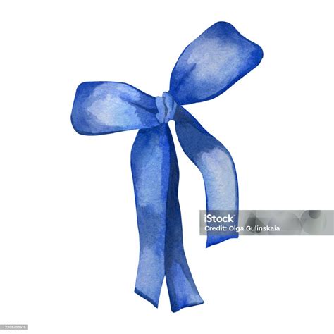 밝은 파란색 새틴 리본 활 수채화로 손으로 그리고 흰색 배경에 고립되어 있습니다 수채화 삽화 카드 초대장 부활절 장식 인쇄에 적합 0명에 대한 스톡 벡터 아트 및 기타