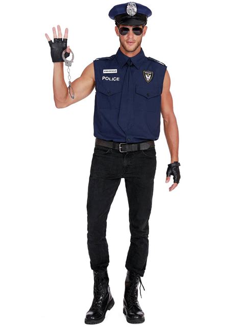 Plus Size Police Sergeant Mens Costume Cop Uniform Costume For Men