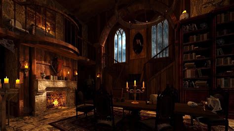 Haunted House Fireplace Ambience With Rain Thunderstorm Sounds YouTube