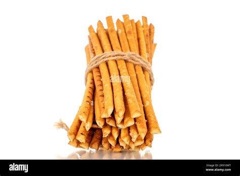 Straw Is A Bakery Product Several Straws Tied With Jute Thread