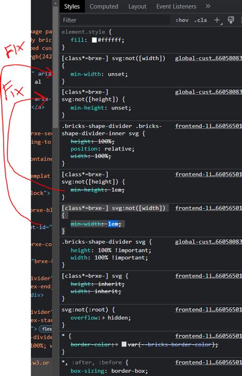 WIP Shape Divider SVG Min Width Min Height Issue Bugs Bricks Community Forum