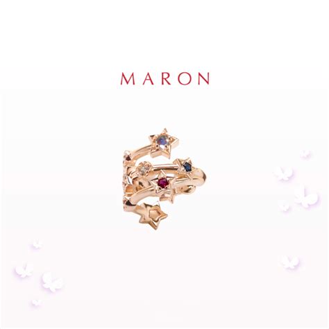 Maron ต่างหูดาวนพเก้า เสริมดวง Nine Lucky Stars Cross Earcuff เงินแท้