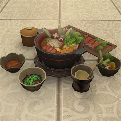 オリエンタル・ディナーセット Ff14ハウジング 調度品（卓上）