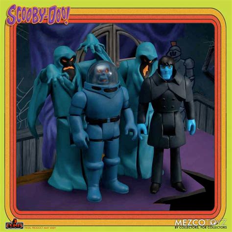 Action Figures Scooby Doo 5 Points Mezco a Gangue Mistério Vilões